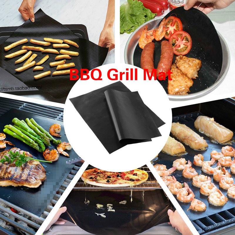 Buy PTFE Non-stick BBQ Grill Mat Barbecue Baking Liners Reusable Teflon ...