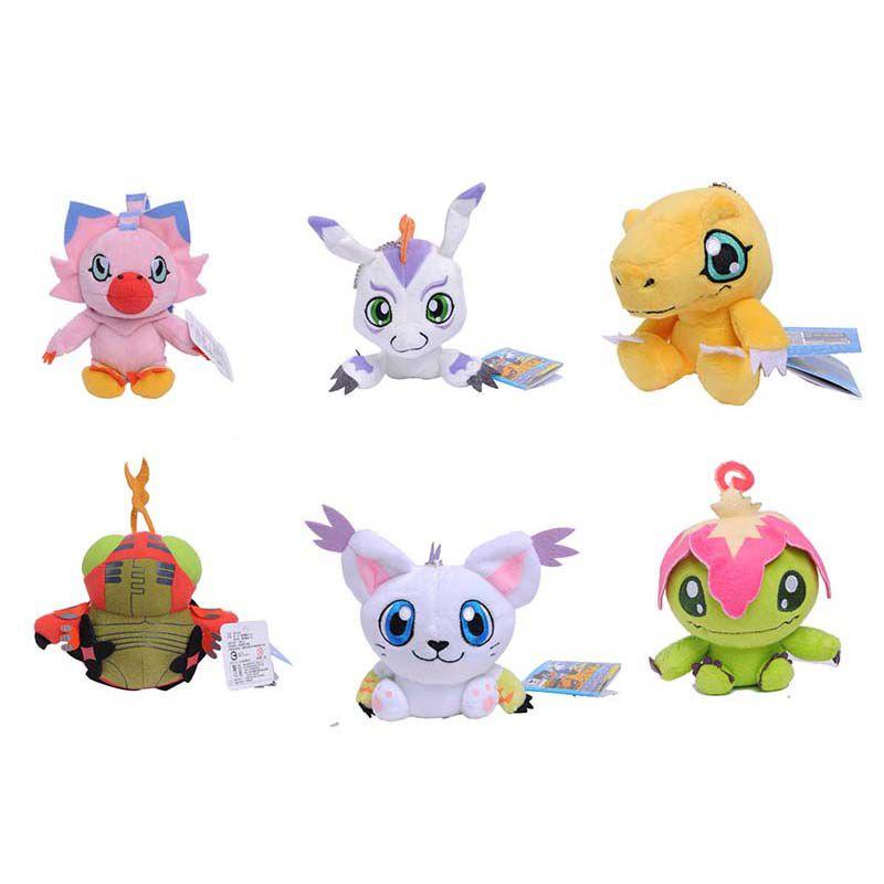 Anime Digimon Adventure Plush Toys 6 Gabumon Piyomon Agumon Gomamon ...