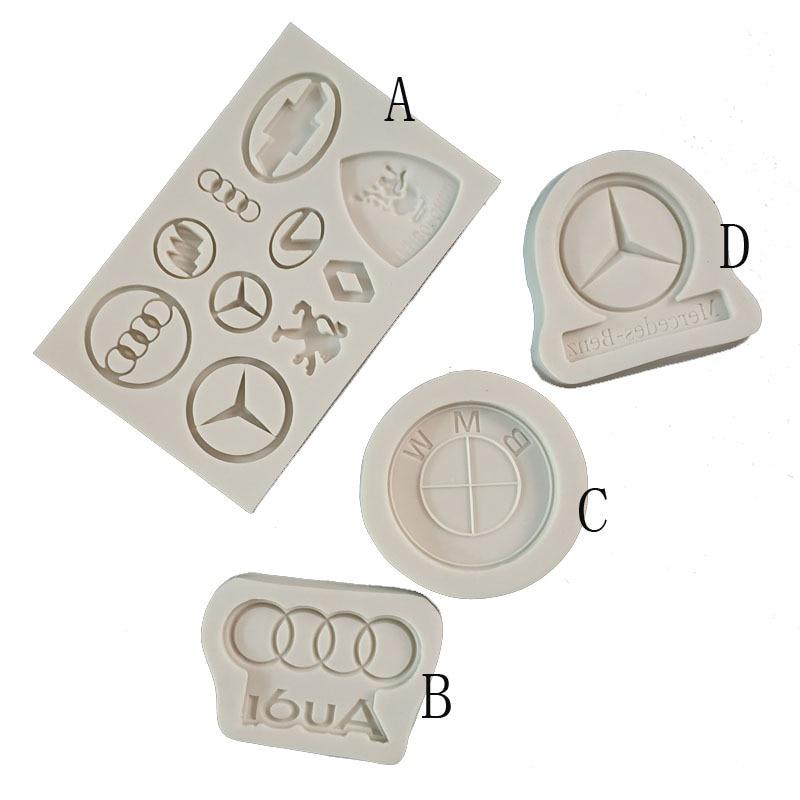 Buy Silicone Mold Car Logo Shaped Cake DIY Fondant Baking Chocolate ...