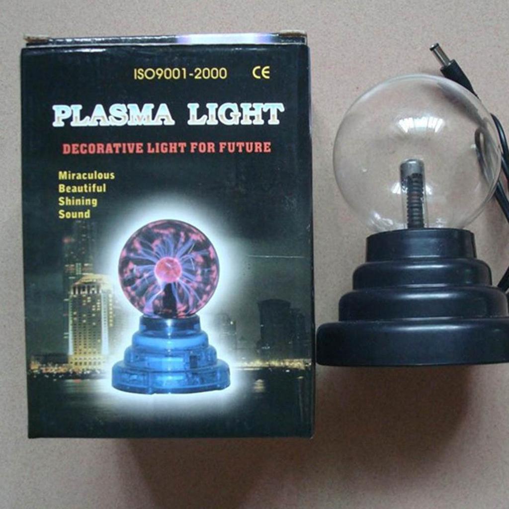 Magic Plasma Ball Touch Sensitive Glass Lightning Sphere Classic Retro ...