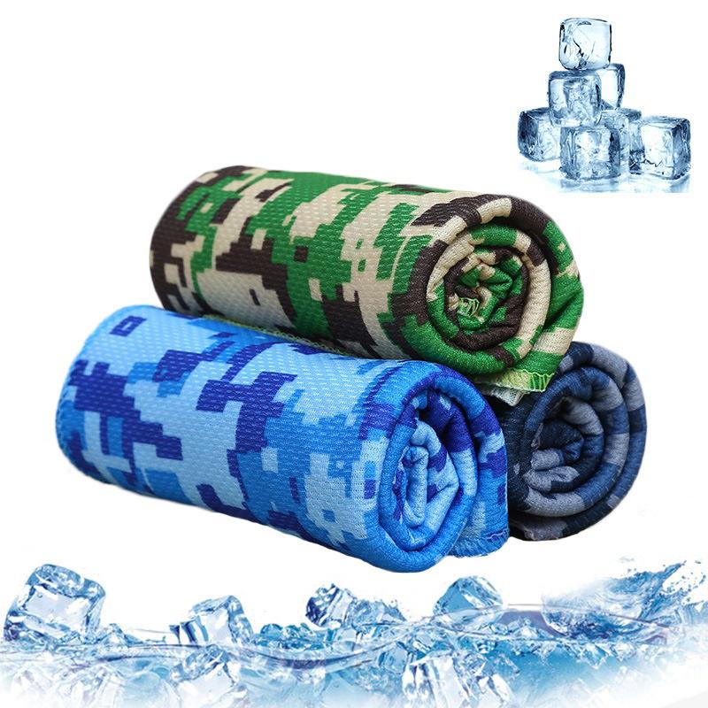 Buy Summer Outdoor Sports Camouflage Printed Cold Towels Fitness ...