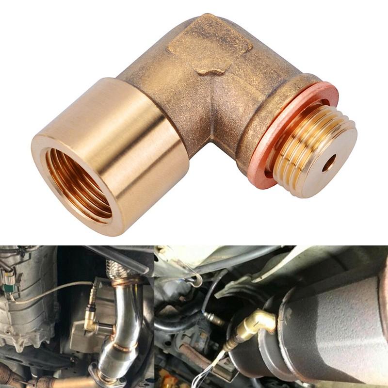 Buy M18 X1.5 Car Oxygen Sensor Extender Spacer Exhaust 90 Degree Auto ...
