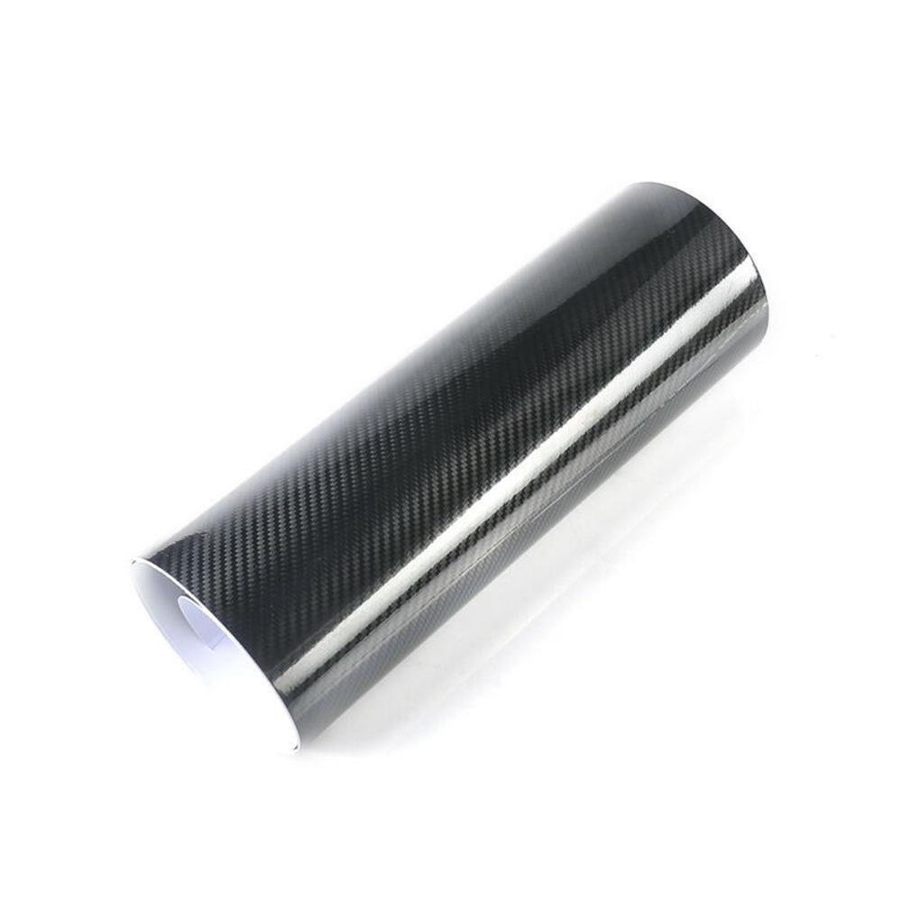 Buy 5D Shiny Glossy Black Carbon Fiber Style Vinyl Car Sticker Decals ...