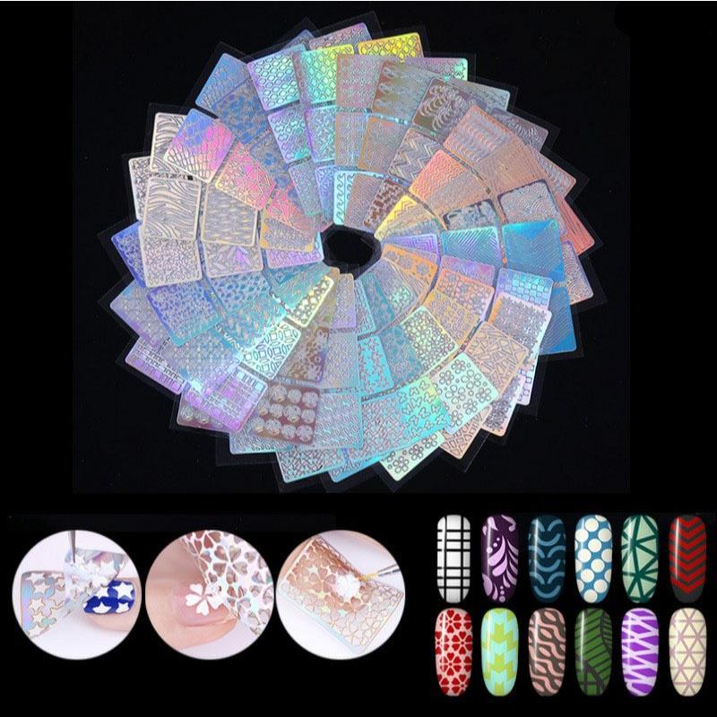 6/12 Nail Art Nail Vinyl Nail Mold Sticker Set Nail Art Sticker ...