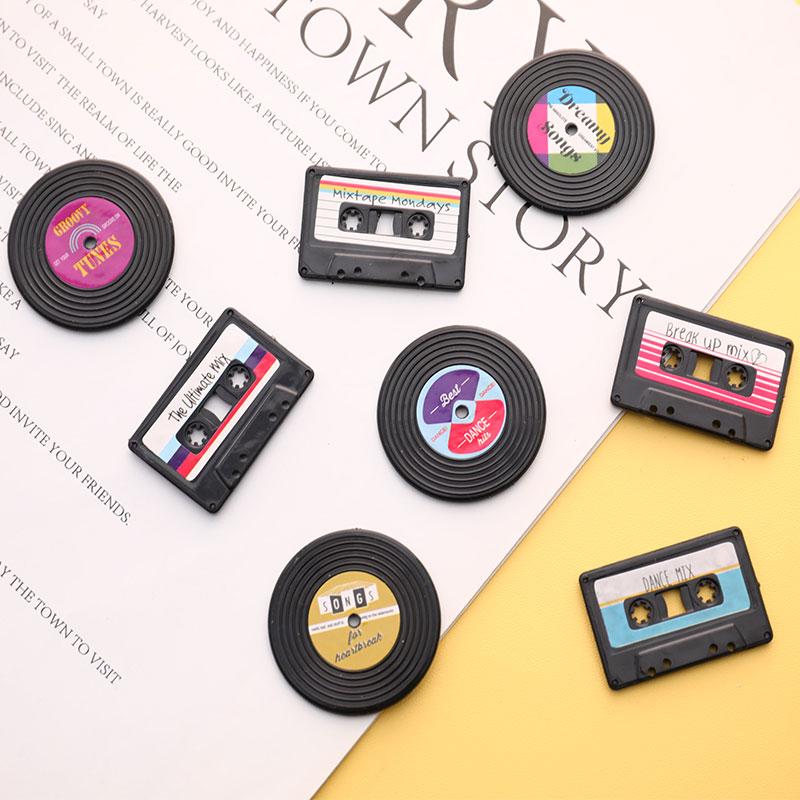 Buy 4 Pcs/Lot Fridge Magnet Nostalgia Disc Record Tape Refrigerator ...