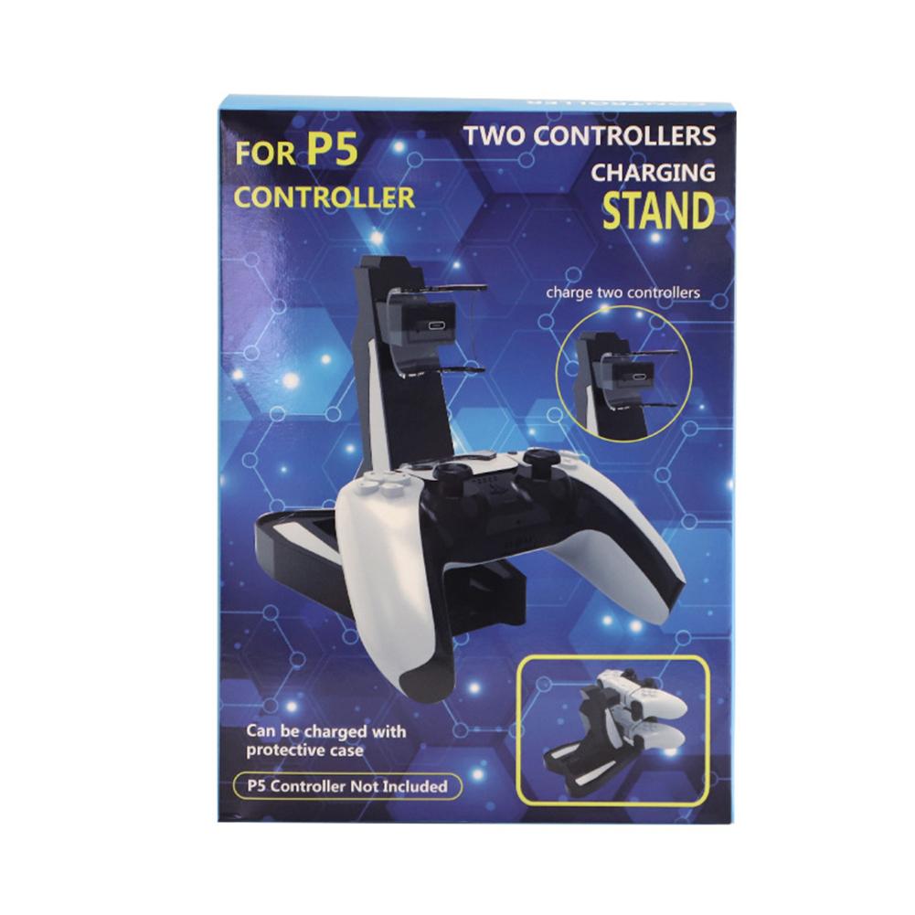 Buy LED Dual Controller Charger Cradle for Sony PS5 Gamepad Power Stand ...