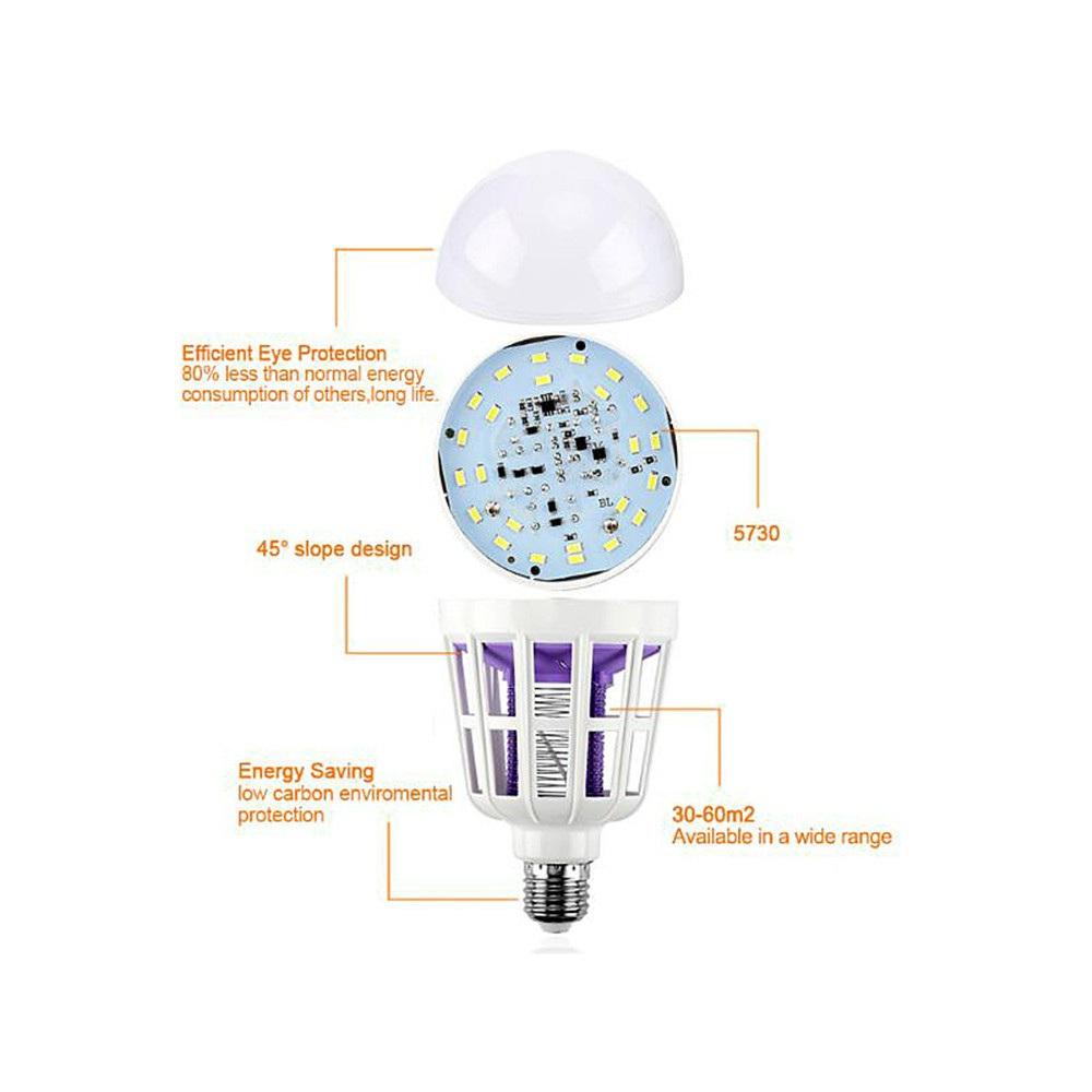Buy YWXLight E27 12W Electronic Insect Killer LED Bulb Night Light ...