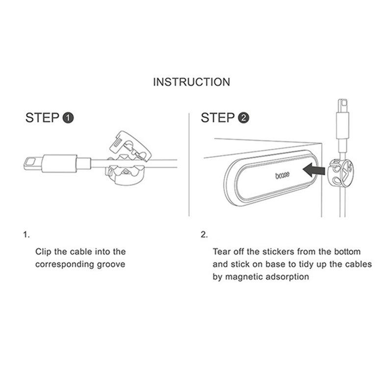Buy EONE Wood Data Cord Organizer For Bcase TUP 2 Magnetic Cable Clip ...
