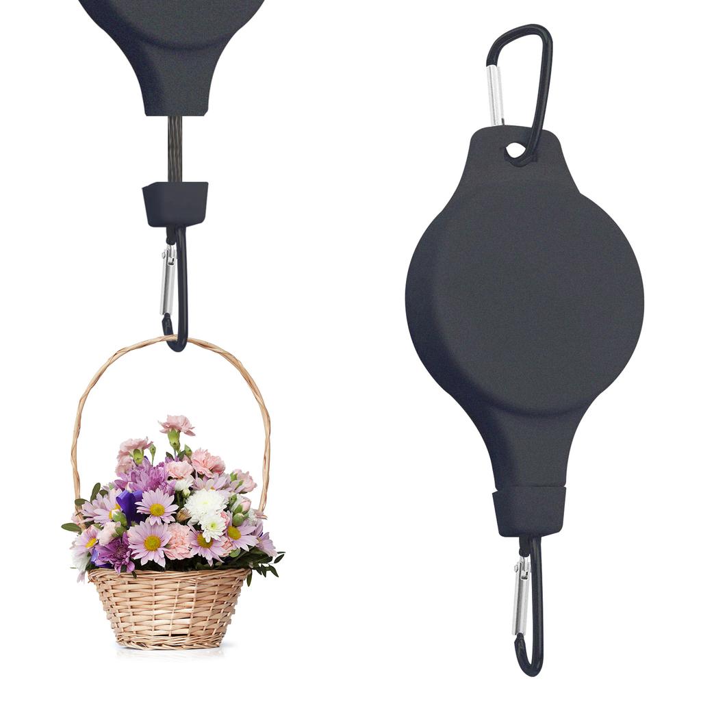Cheap Retractable Plant Hanging Hook Flower Basket Pot Hangers Pulley ...