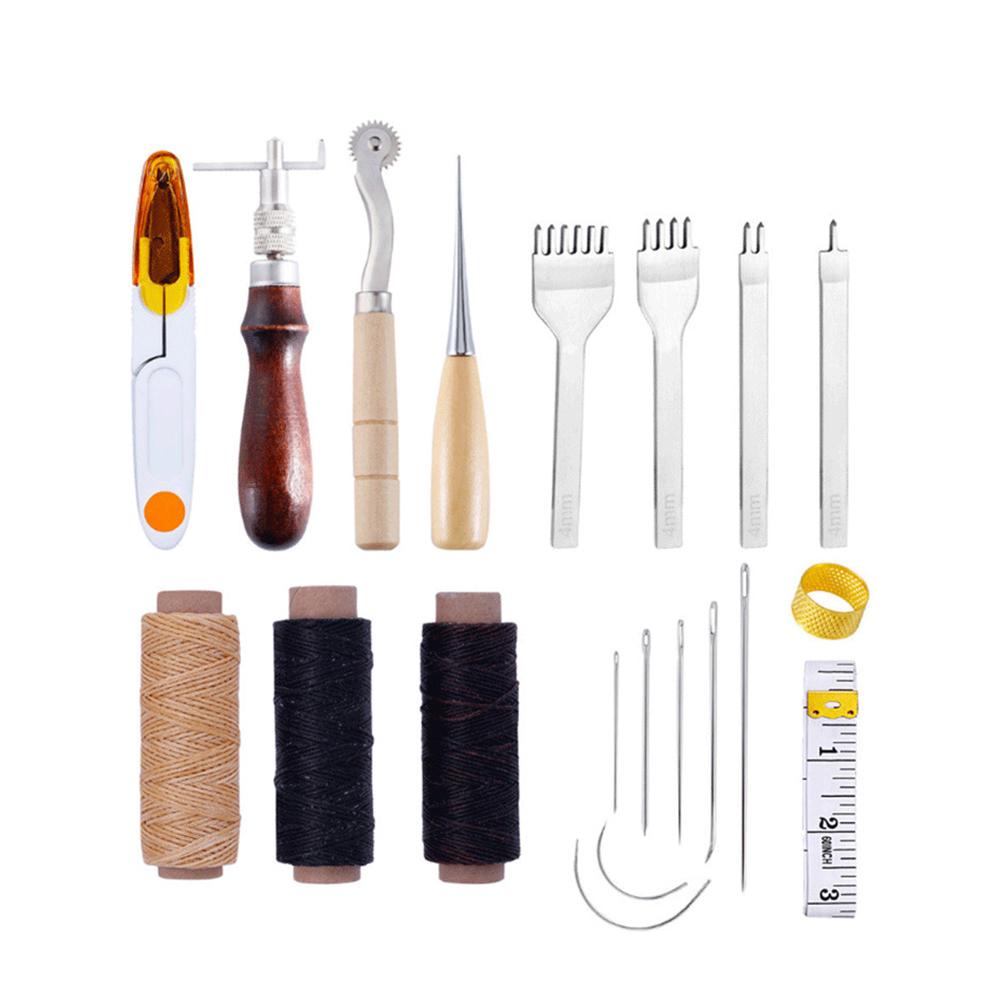 Buy Hand Sewing Stitching Punch Carving Work Saddle Set Kit Accessories ...