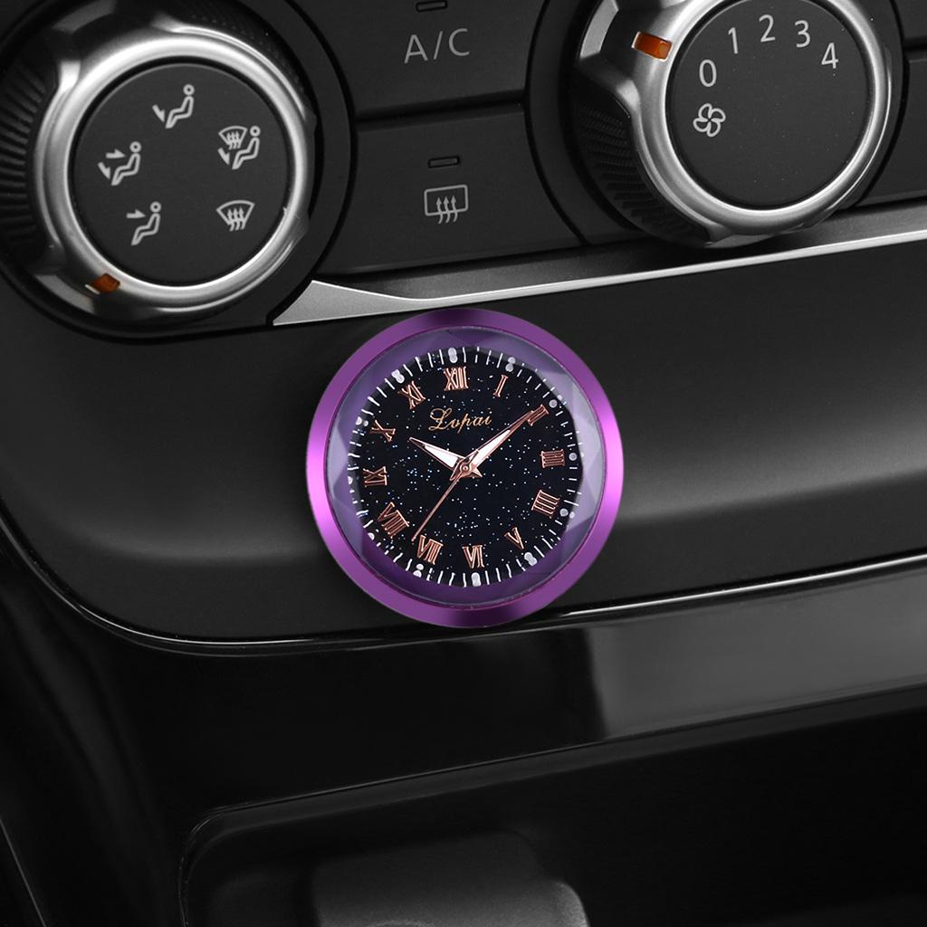 Buy Round Mini Car Decoration Universal Electronic Watch Car Interior ...