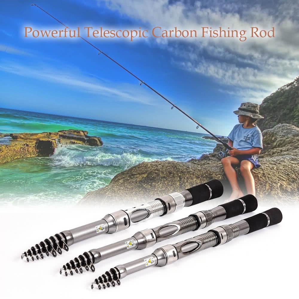 Telescopic Carbon Fiber Fishing Rod Retractable Fishing Pole Travel ...