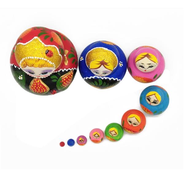 Buy 10 Pcs Adorable Cute Russian Stacking Doll Nesting Toys Little Girl ...