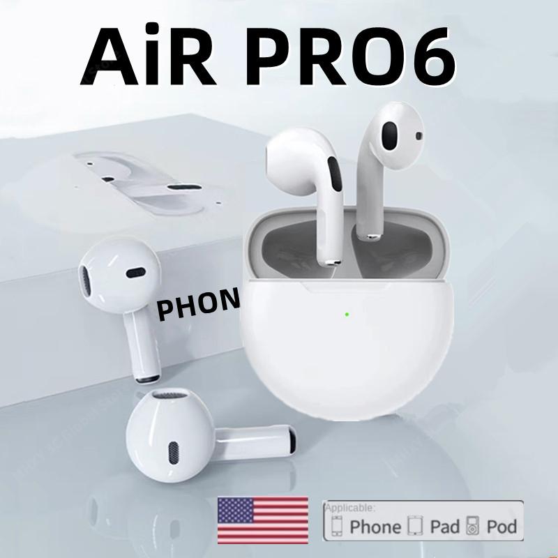 Original Air Pro 6 TWS Wireless Bluetooth Earphones Mini Pods Earbuds ...
