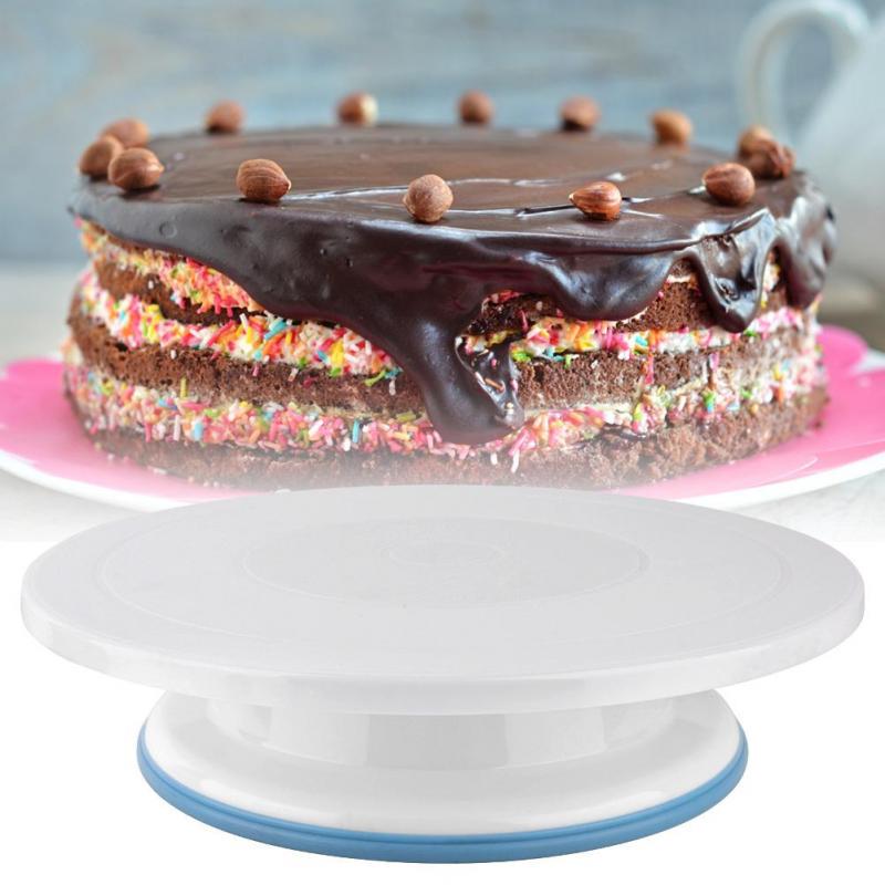 1Pc Round Cake Turntable Rotating Platform Stand DIY Kitchen Baking ...