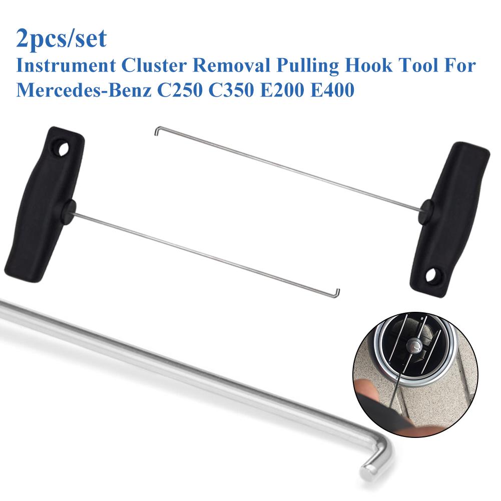 Buy 2* Instrument Cluster Removal Pulling Hooks Tool For Mercedes Heavy ...