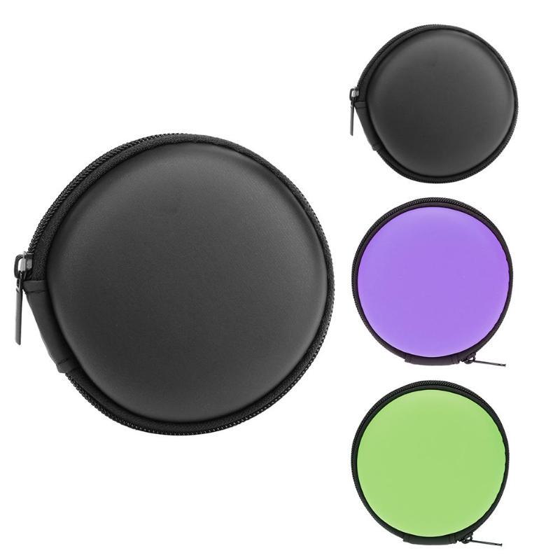 Buy Mini Round Hard EVA Carrying Case Zipper Headphone Bluetooth ...