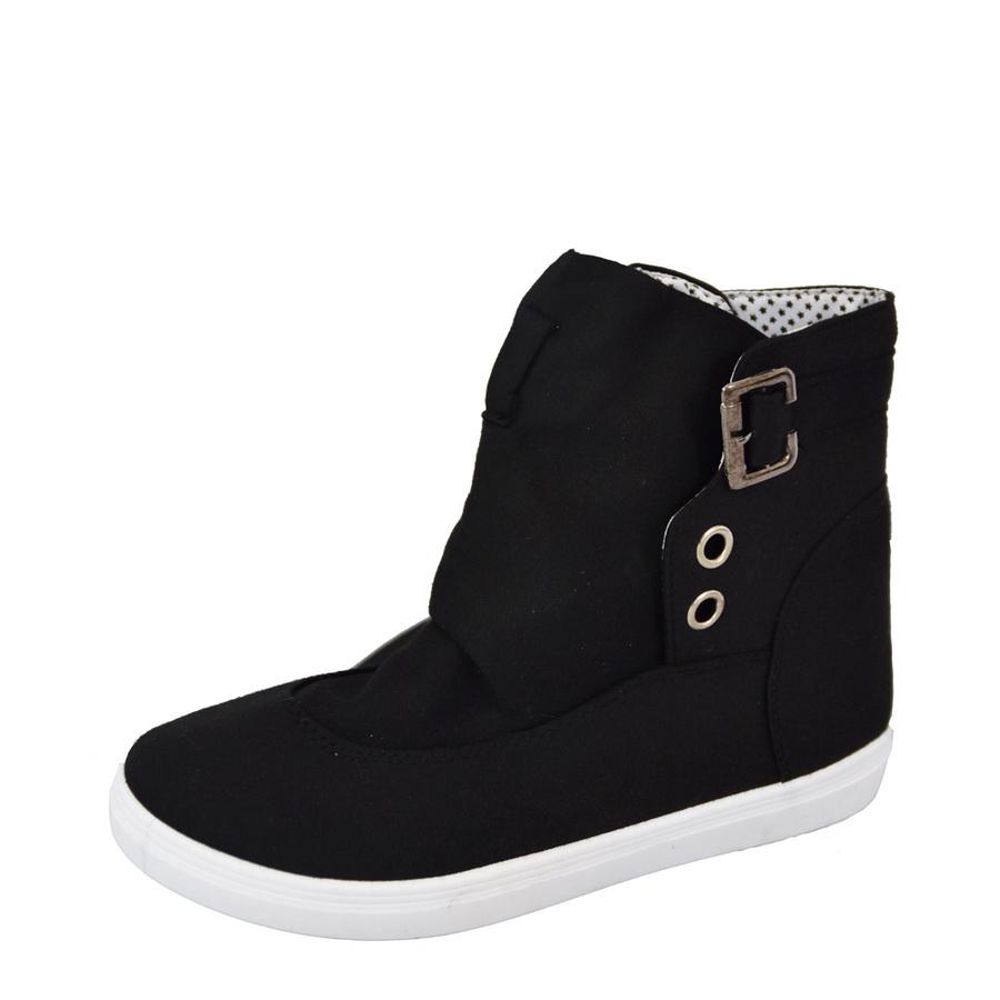 Buy Women High Top Flats Casual Shoes Lace Up Sneakers Girl Trainers at ...