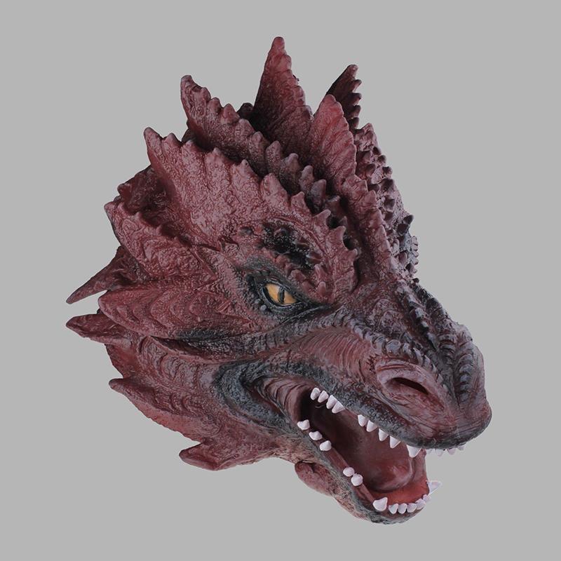 Fashion Red Dragon Mask Role play Cosplay Fancy Dress Costume Halloween ...