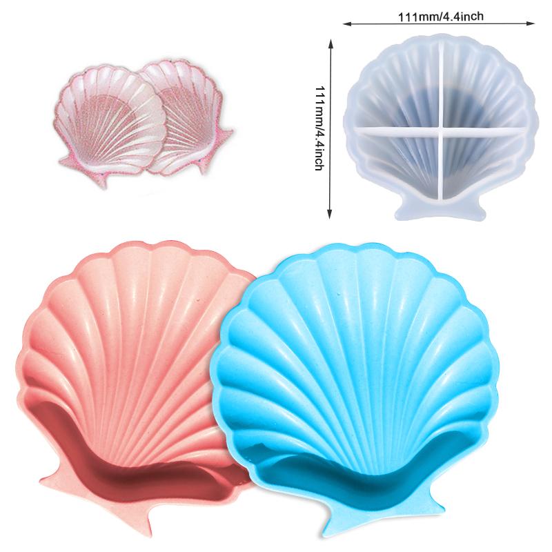 💰Kjøp Concrete Storage Box Silicone Mold Shell Shape Tray Mold ...