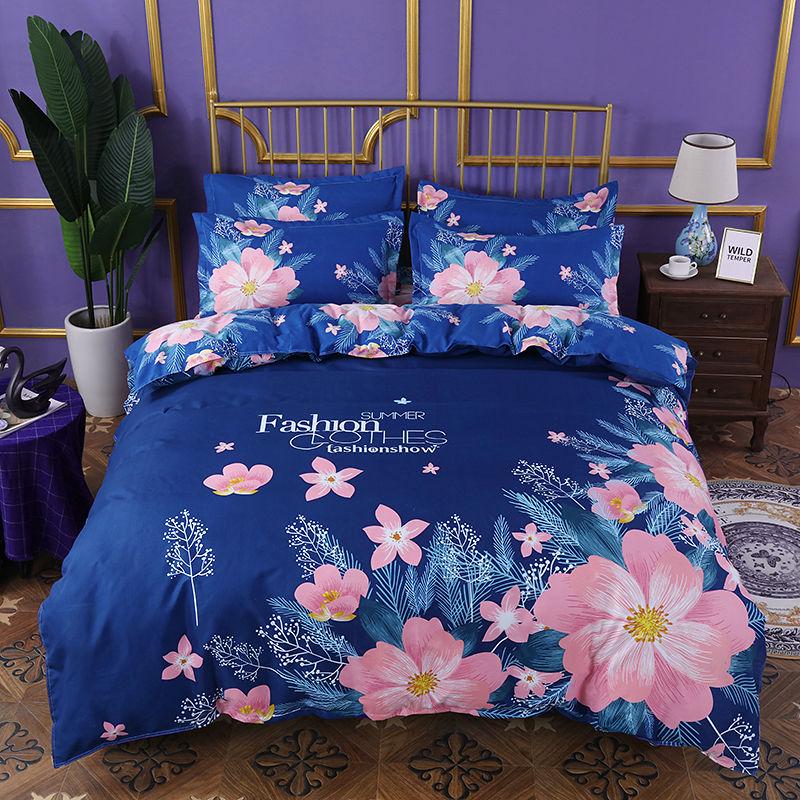 Buy 4 PCS Set Bedding Set Breathable Bed Cover Skin-friendly Cotton Bed ...