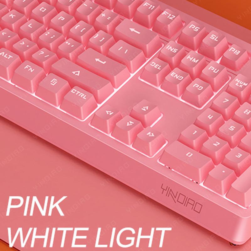 Buy Girly Pink Gaming Mechanical Wired Keyboard Usb Interface Color ...
