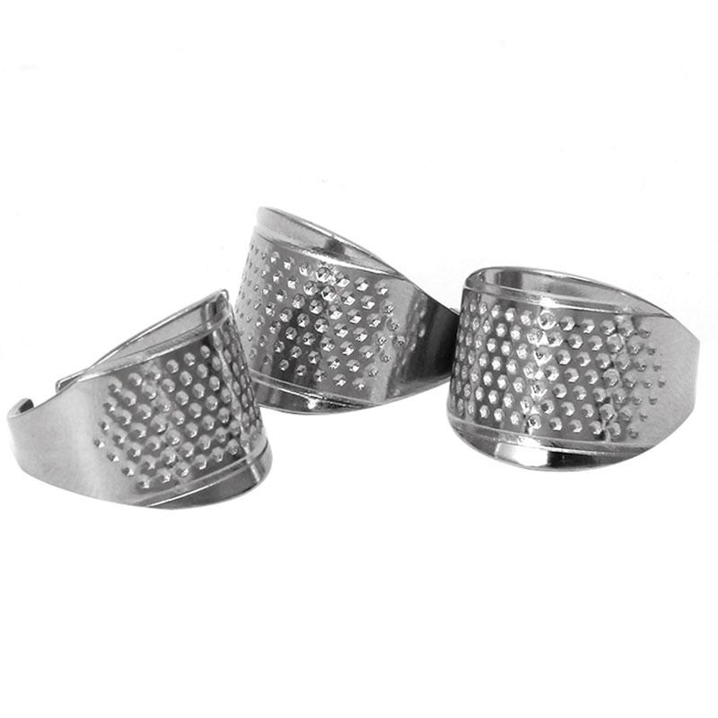 3PCS Finger Thimbles Ring Sewing Handmade Craft Tool Adjustable Size ...