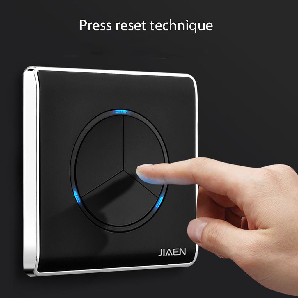 1/2/3/4 Gang 1 Way Glass Panel Home Wall Free Touch LED Light Switch ...