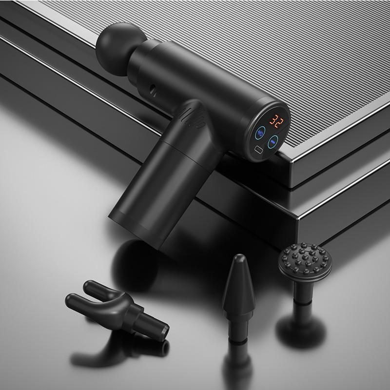 8000R/Min 4 Head Electric Massage Gun LCD Touch Sports Fascia Gun 22/4 ...