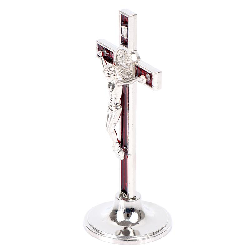 Buy Cross Crucifix Stand Christ Catholic Jesus Statue Figurine Prayer ...