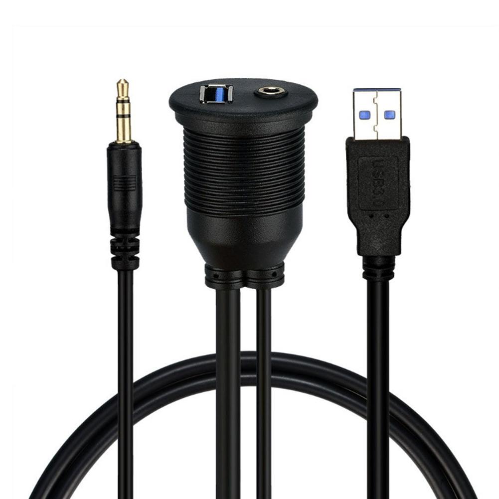 Cheap Flush Mount USB 3.0 + 3.5mm AUX Extension Cable Cord for Car Boat ...