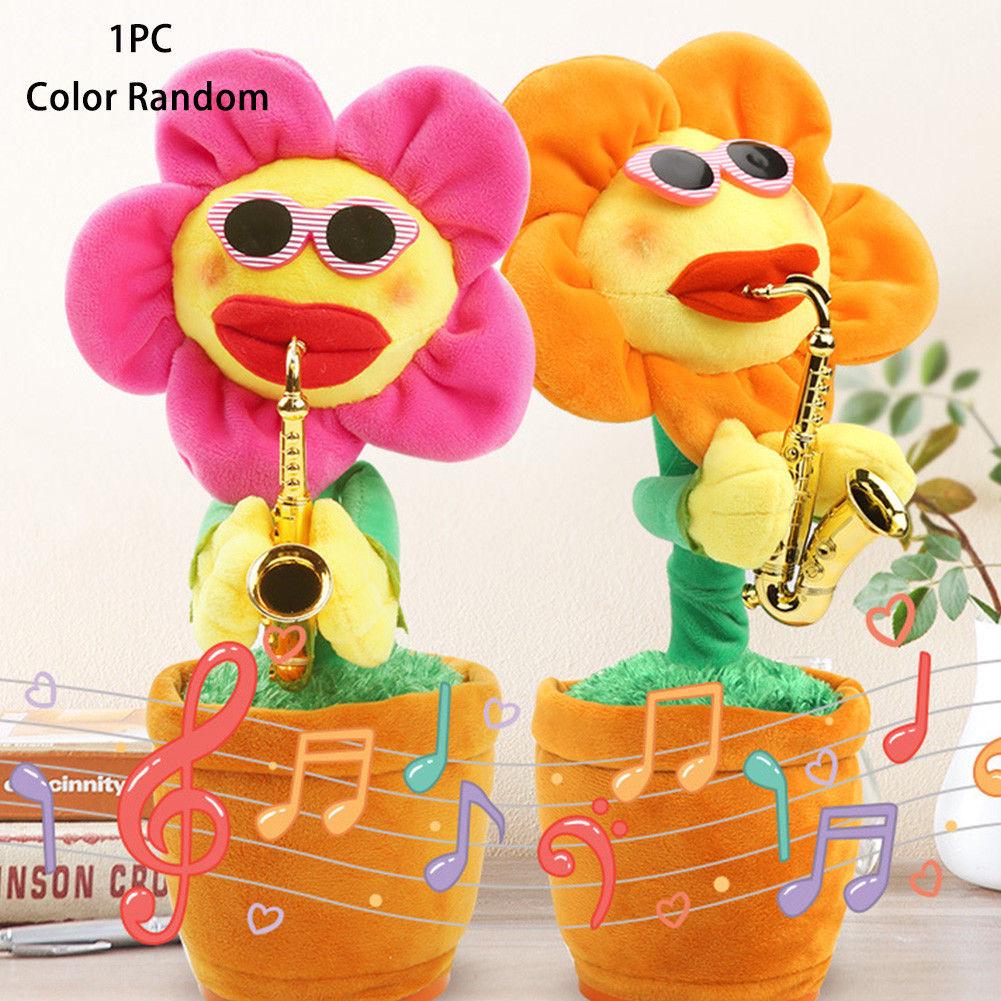 Buy Playing Saxophone Dancing Flower Soft Toy Baby Kid Gift Funny Music ...