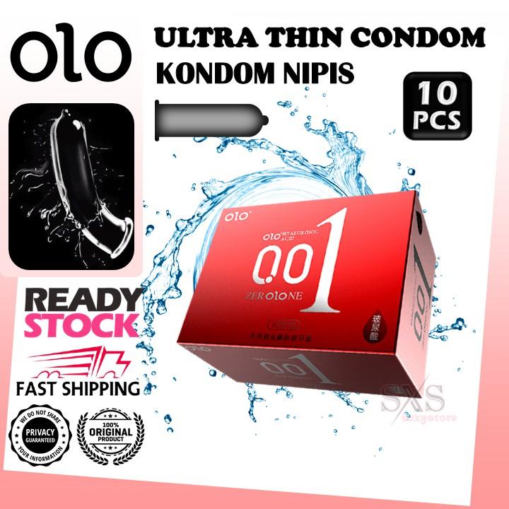 💰Kaufe [SOFORT LAGER] 10pcs / box OLO 001 Wasser basierte Hyaluronsäure Kondom Ultra Thin Kondom ...