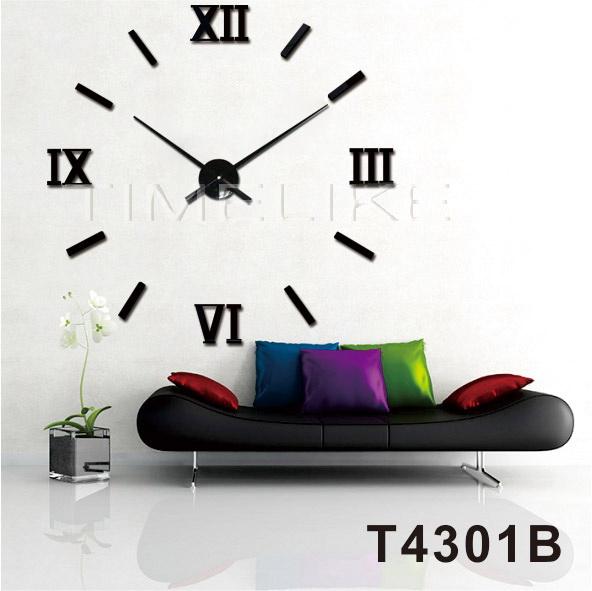 Buy Home Wall Decoration Mirror Wall Sticker Clock DIY 3D Wall Clock ...