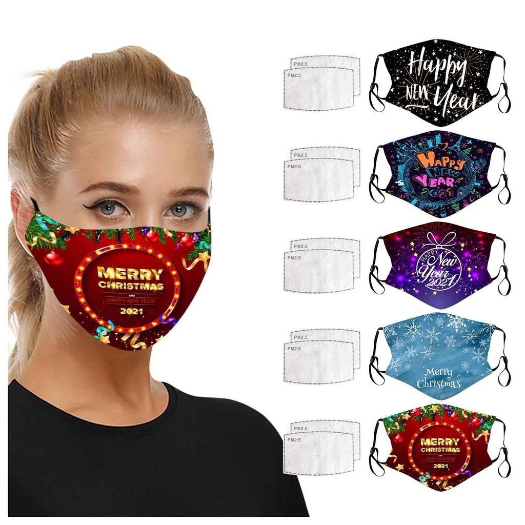 Buy SOC 5PCS Adult CSOCistmas Face Mouth Mask Adjustable Sport Outdoor ...