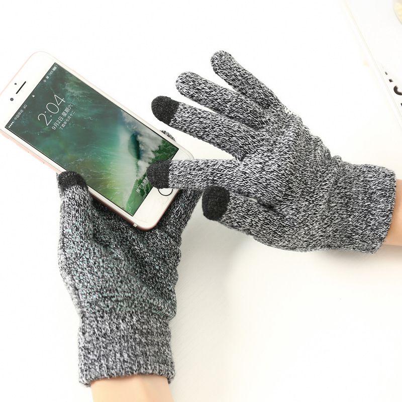 Buy Unisex Men Women Knitted Winter Warm Gloves Phone Touch Screen Full ...