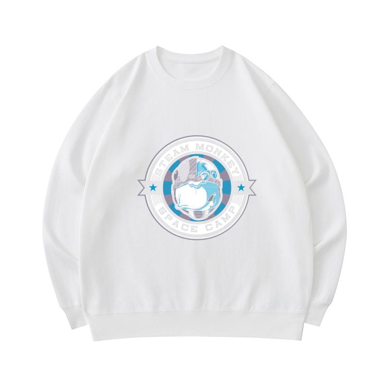 Buy Men's 300 GSM 100% Cotton Sweatshirt Steam Monkey Space Camp Print ...