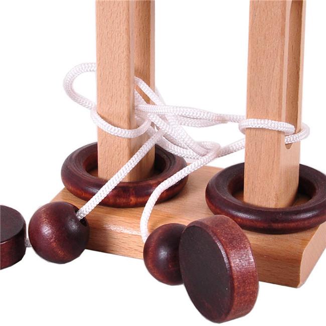Buy Wooden 3D Toy Topology Smart Toy Loop Puzzle Kong Ming Lock Taking ...