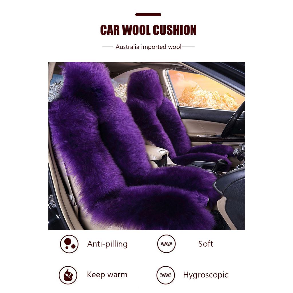 Buy 1Pc Wool Car Seat Cover Winter Plush Warm Seat Cushion Auto Goods ...
