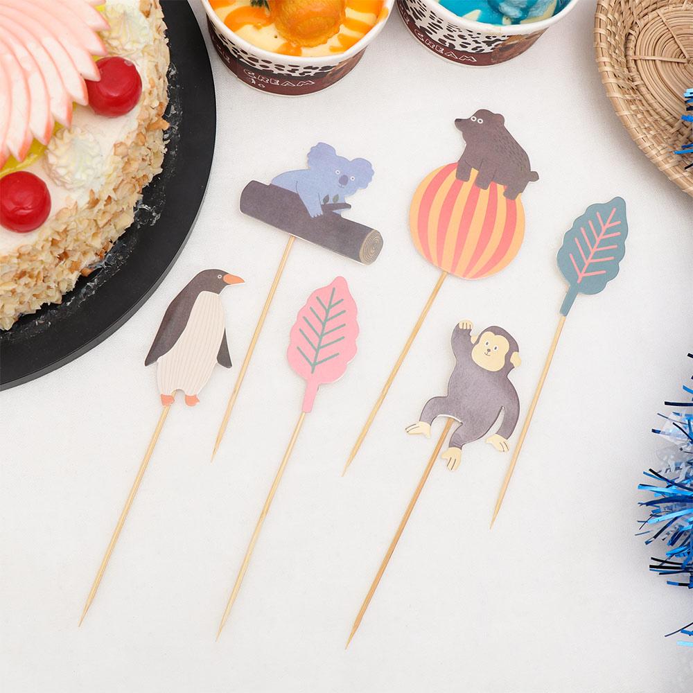 Buy Jungle Animal Model Cake Toppers Forest Animal Shape Cupcake Topper ...