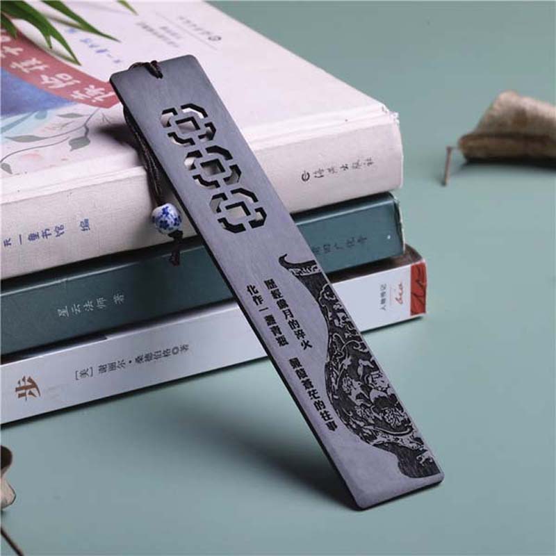Cheap Creative Retro Blood Sandalwood Bookmark Chinese Style Crescent ...