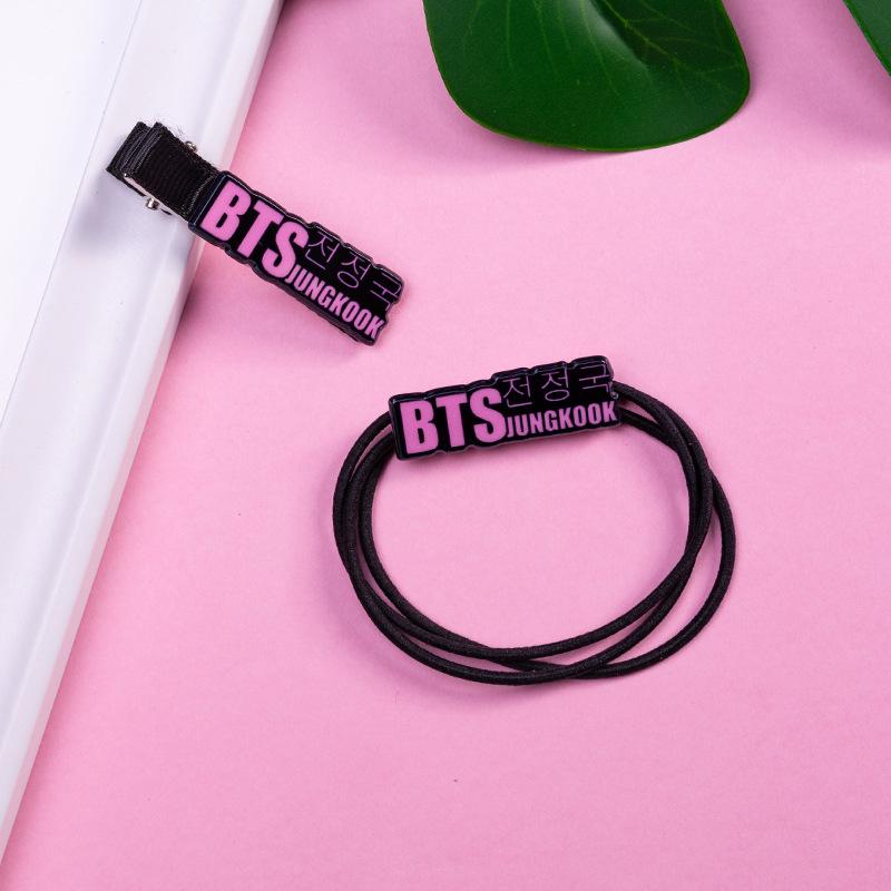 Kpop BT21 BTS Hair Clips + Hair Rope Korean Stars Hair Accessories-buy ...