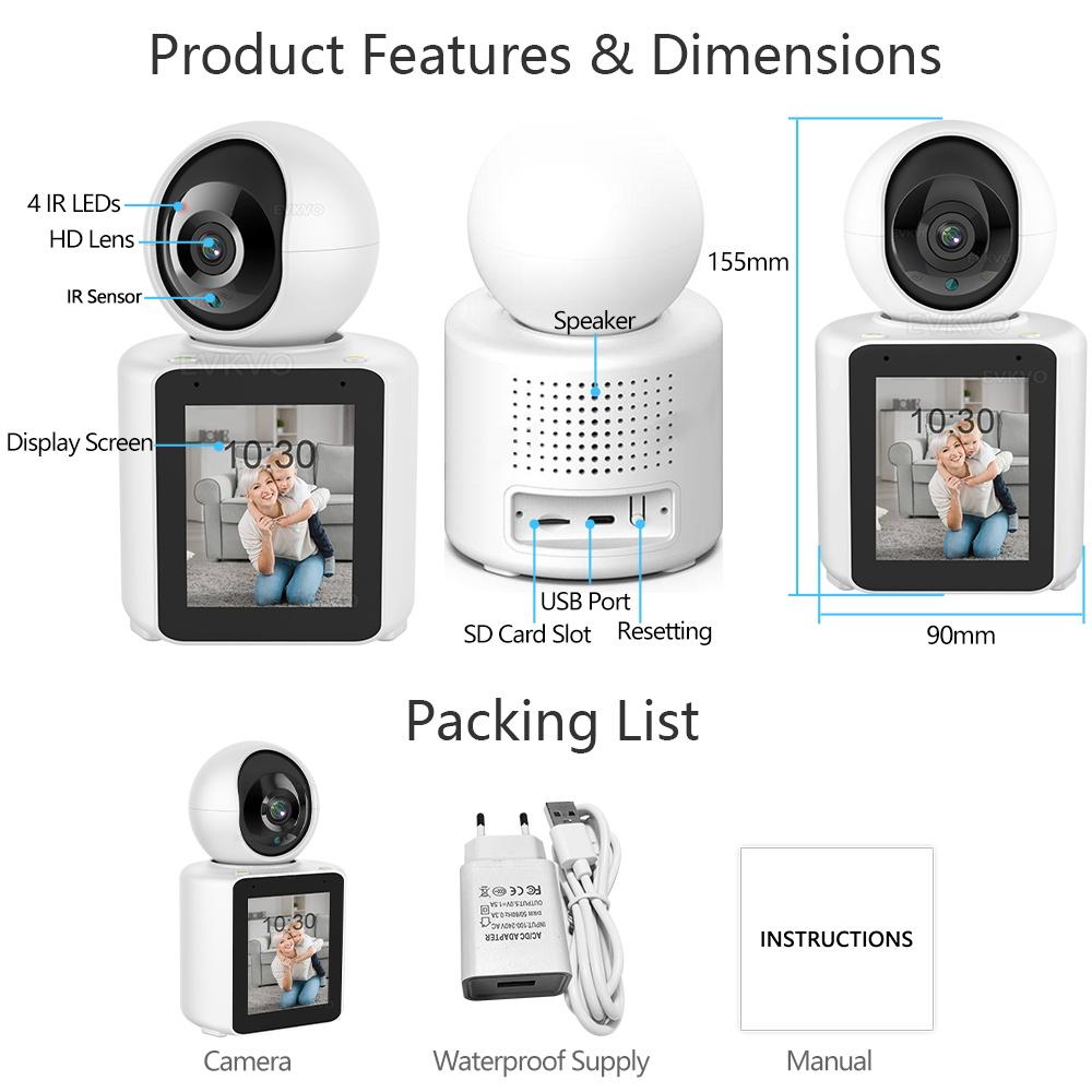 Cheap 4MP PTZ WIFI Camera Auto Tracking One Click Video Call With ...