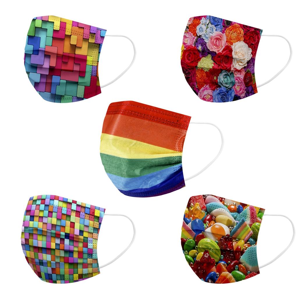 Buy 50Pcs Disposable 3 Ply Safety Face Masks, Dust-Mask With ...