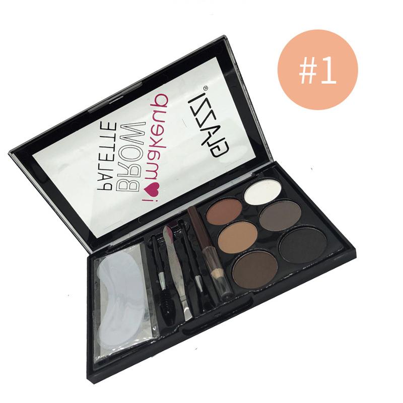 Buy 6 Color Eyebrow Powder Eyebrow Pencil Eyebrow Brush Set Eyebrow ...