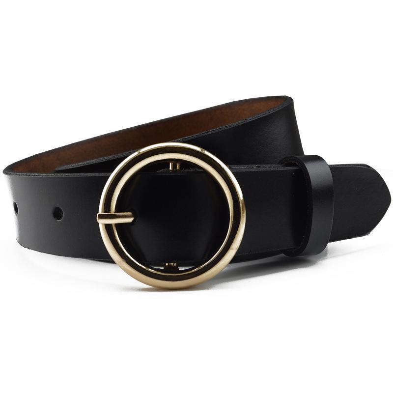 Buy None Round Women Solid Fashion Buckle Waist Casual Shape Belt at ...