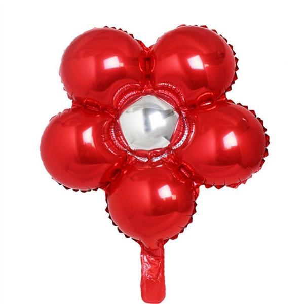 Buy 18 Inch Flower Designed Foil Balloon Mylar Balloons (Bright Red ...