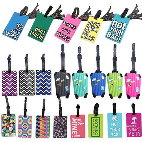 Buy Suitcase Pattern Luggage Tags Name Address ID Address Holder ...