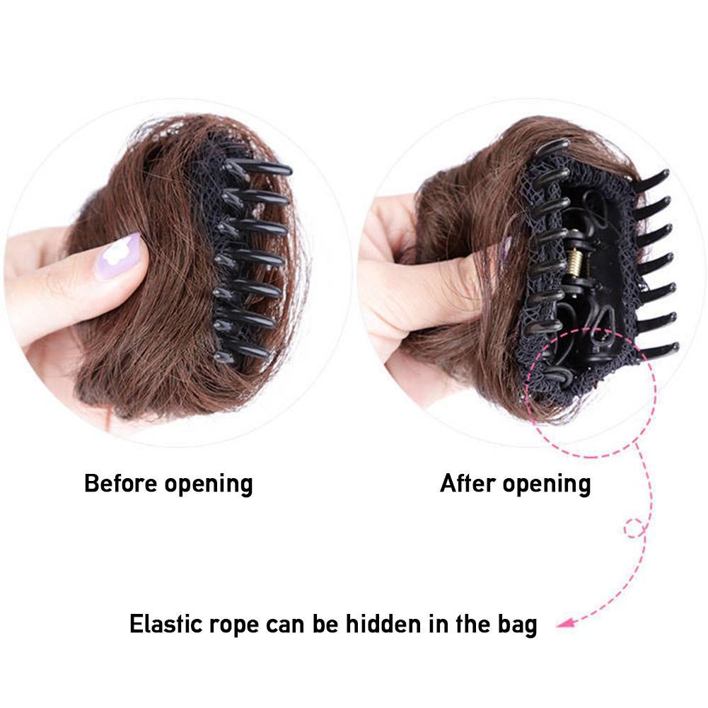 Buy Half Fancy Bun Clip-on Wig Hairpin Ball Head Grasping hair Bag ...