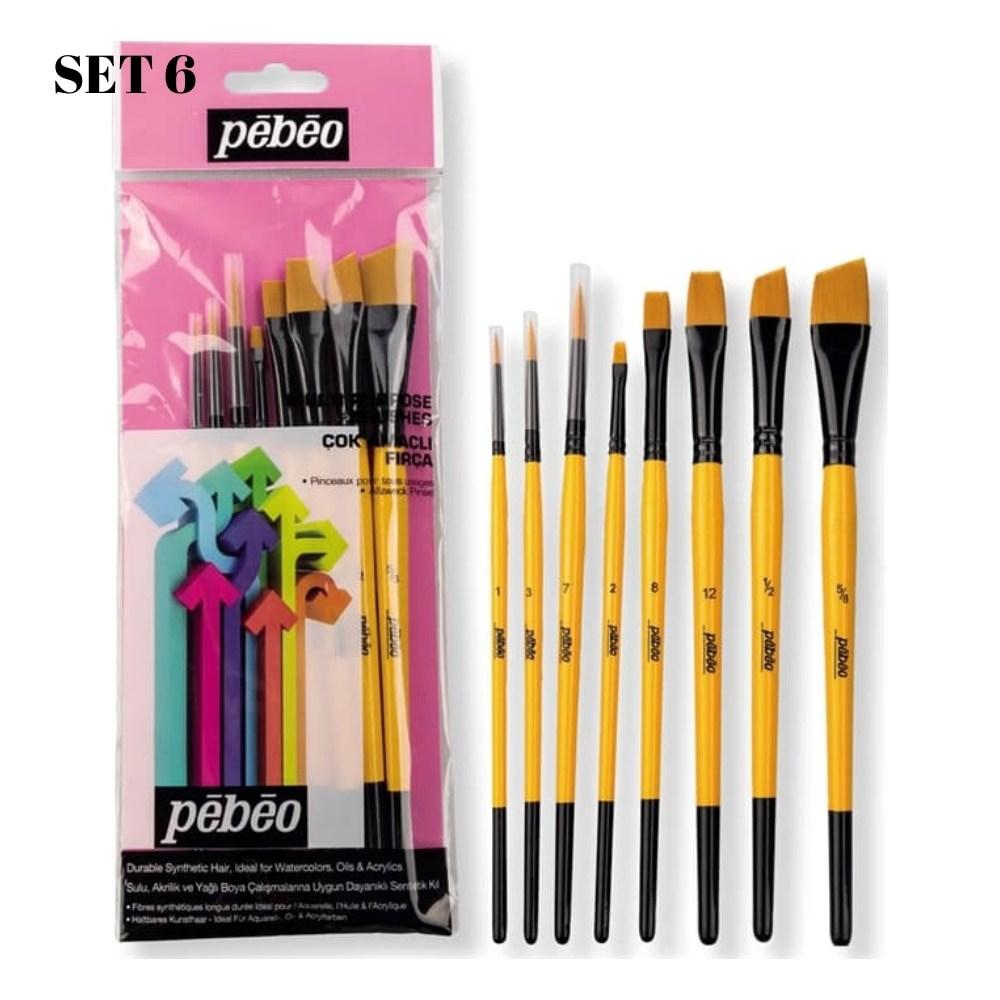 Buy Pebeo 4/6/8pcs/set Miniature Paint Brushes Set Professional Nylon ...